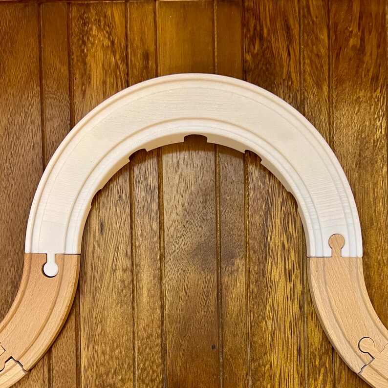 Banked 180 Degree Corner Track for Wooden Train Sets - Compatible With ...