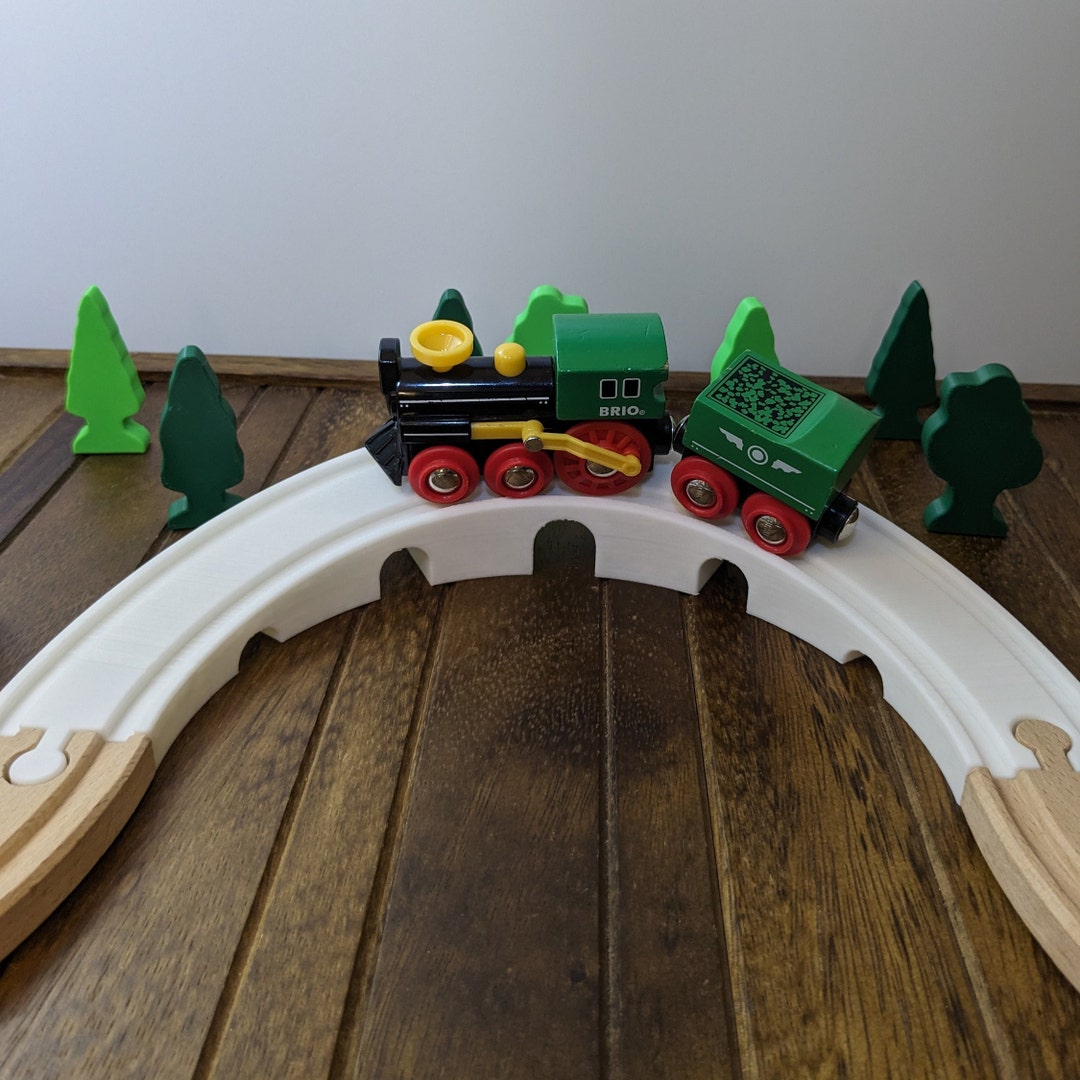Banked 180 Degree Corner Track for Wooden Train Sets Compatible With ...