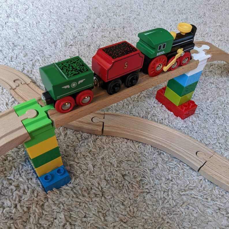 Wooden Train Track to Duplo Adapter 10 Pack - Etsy