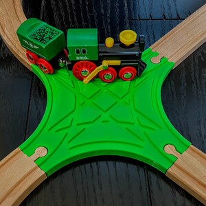 4-way Track for Wooden Train Sets - Compatible With BRIO and Others - Etsy