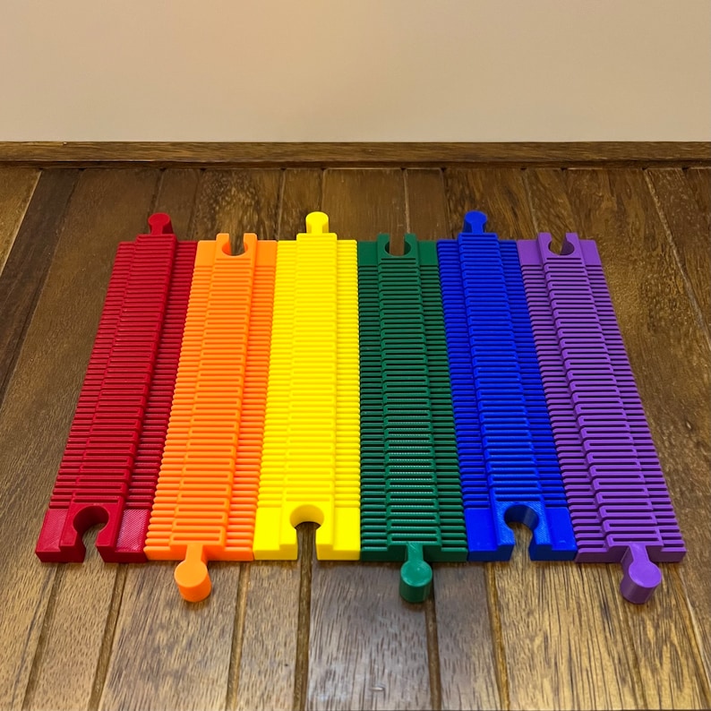 Flexible Track Rainbow for Wooden Train Sets - Compatible With BRIO and ...