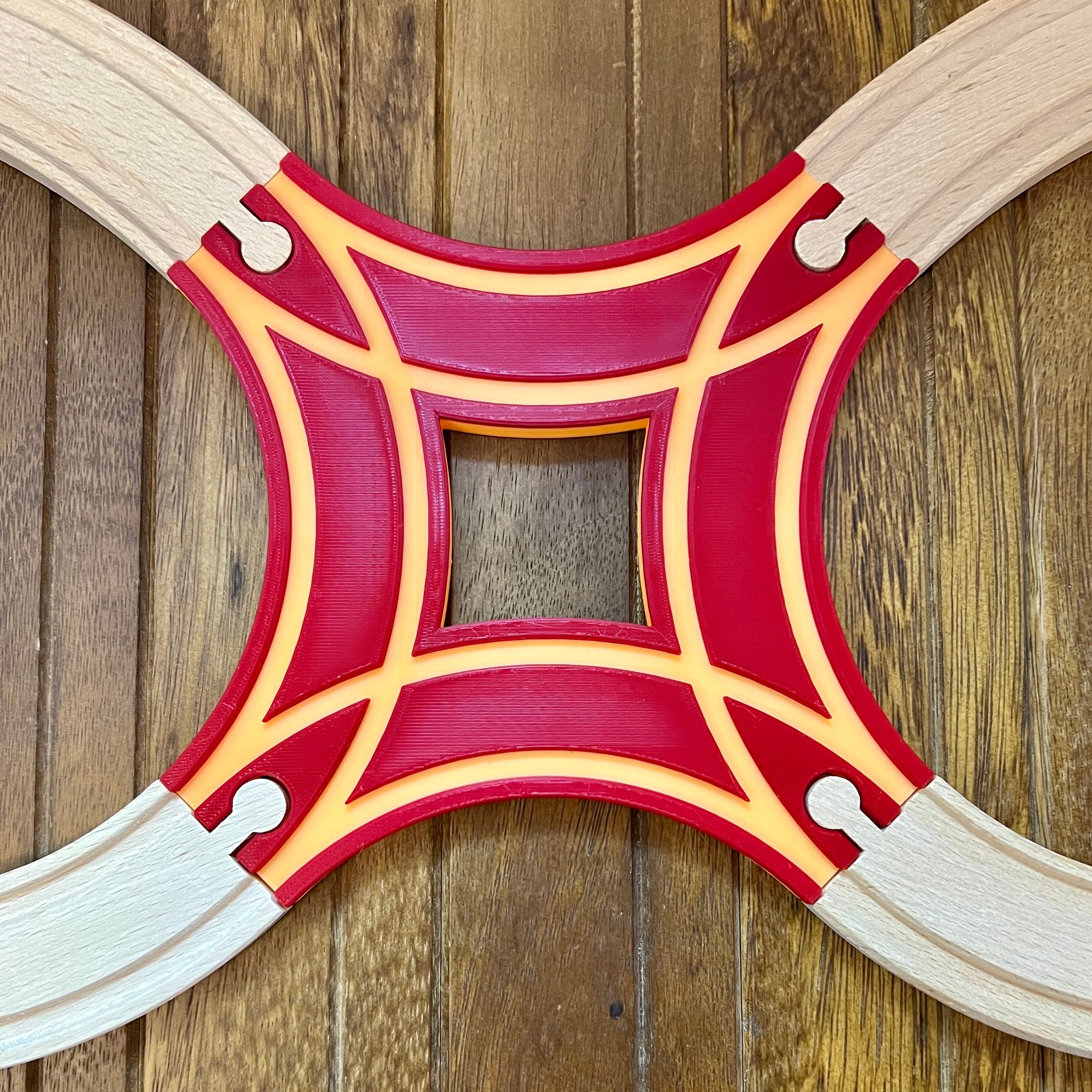 4-corner Track for Wooden Train Sets - Compatible With BRIO and Others ...
