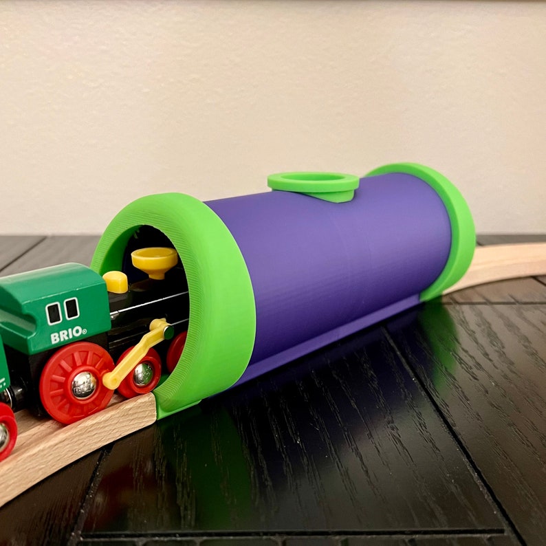 2-color Tunnel for Wooden Train Sets - Compatible With BRIO and Others ...