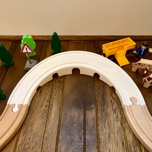 Banked 180 Degree Corner Track for Wooden Train Sets - Compatible With ...