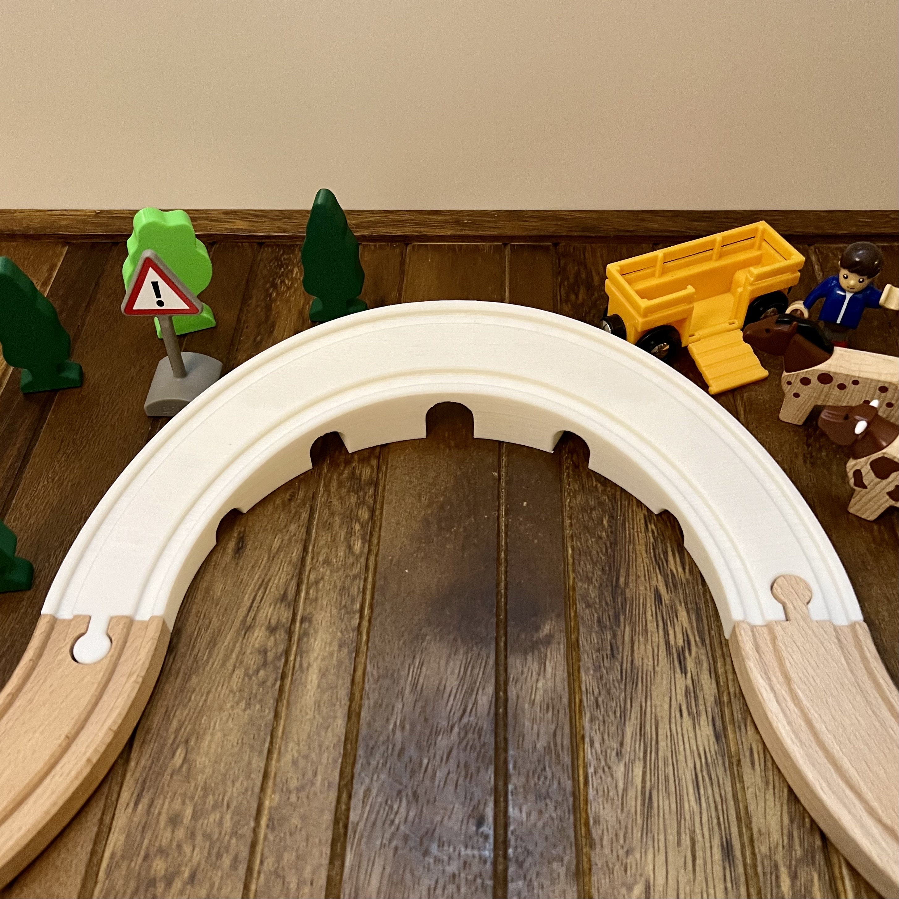 Banked 180 Degree Corner Track for Wooden Train Sets - Compatible With ...