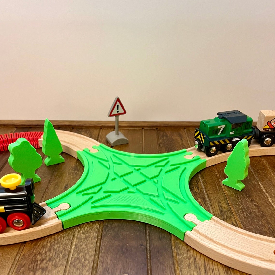4-way Track for Wooden Train Sets - Compatible With BRIO and Others - Etsy