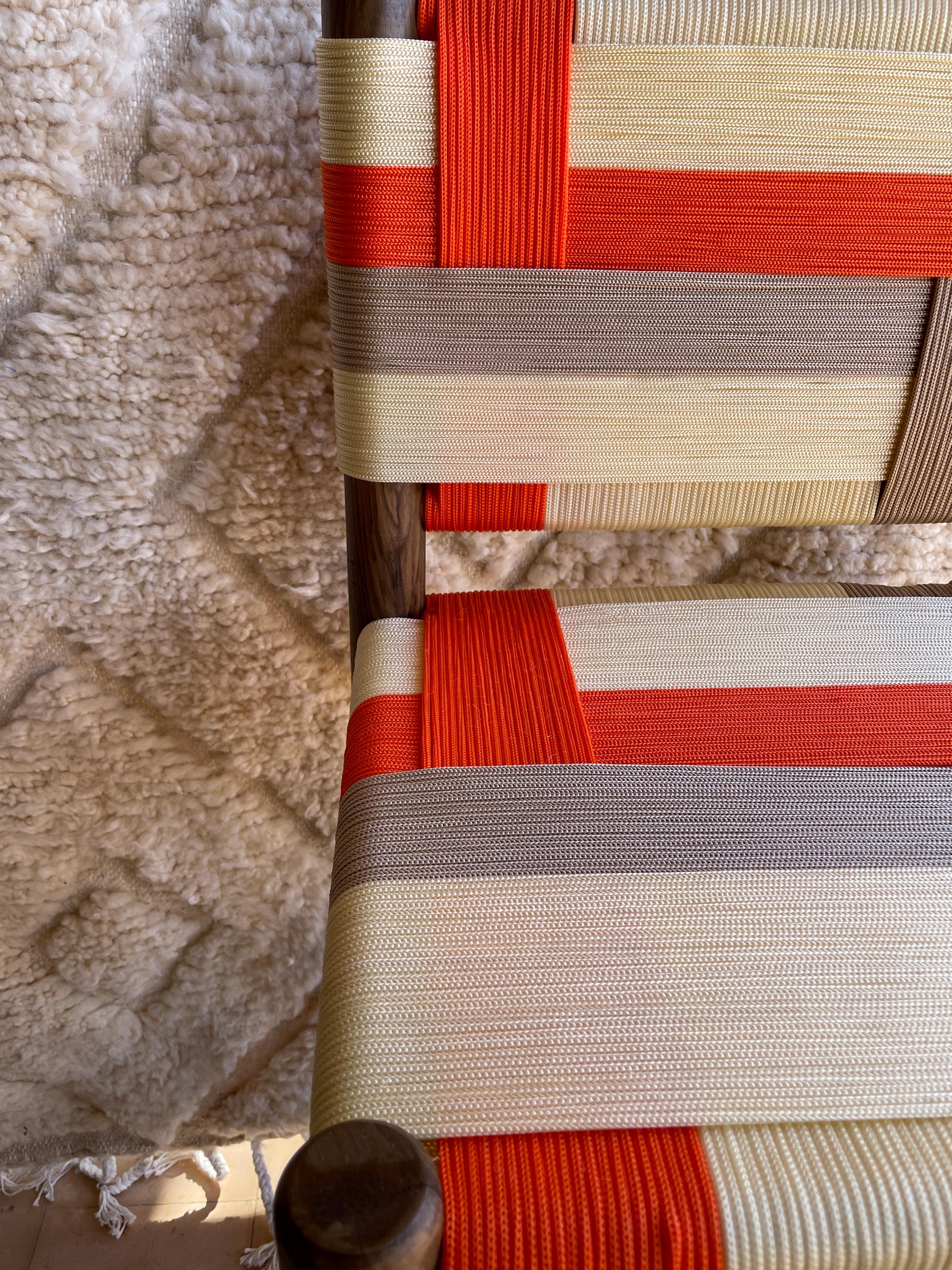 Handmade Moroccan Bar Stool in Walnut Wood - Etsy