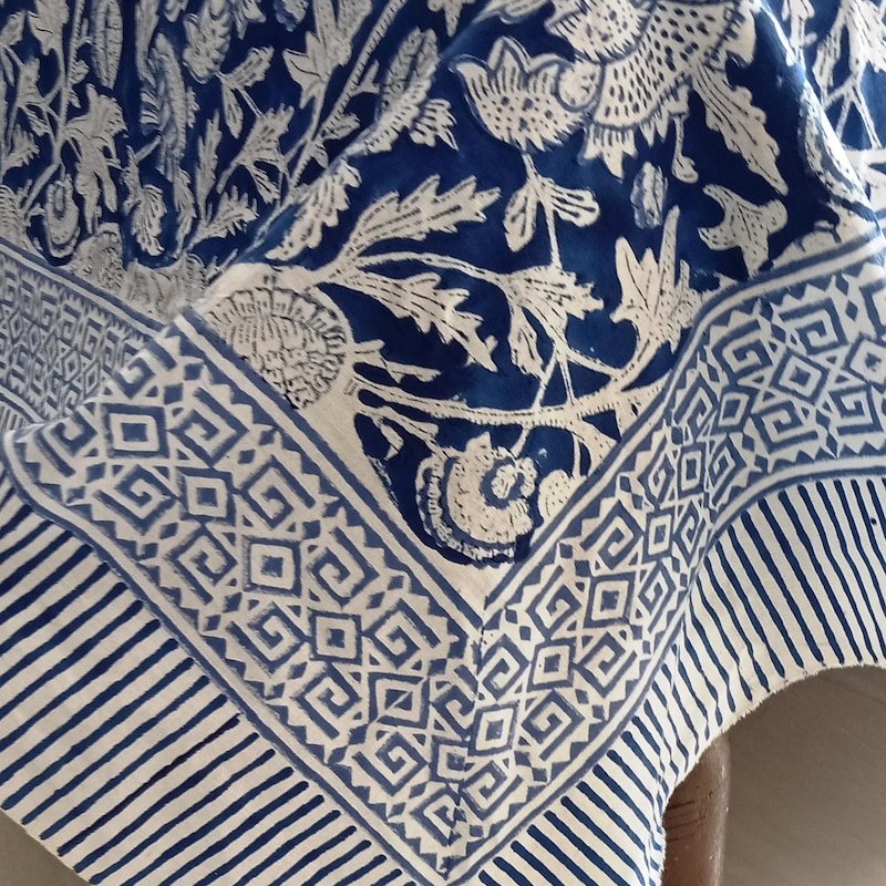 Block Print Tablecloth - Etsy