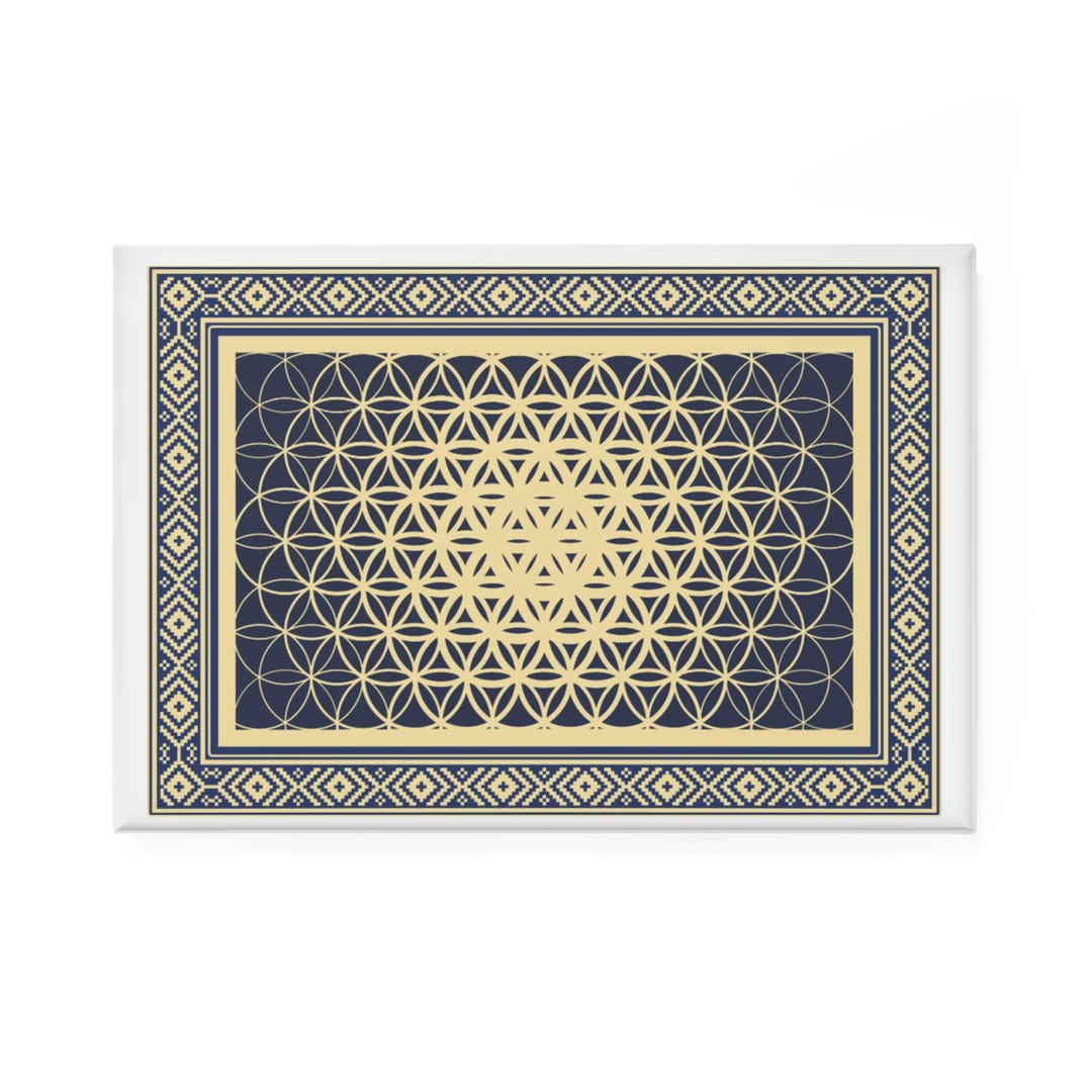 Flower of Life Button Fridge Magnet Rectangle Dausos Custom Playing ...