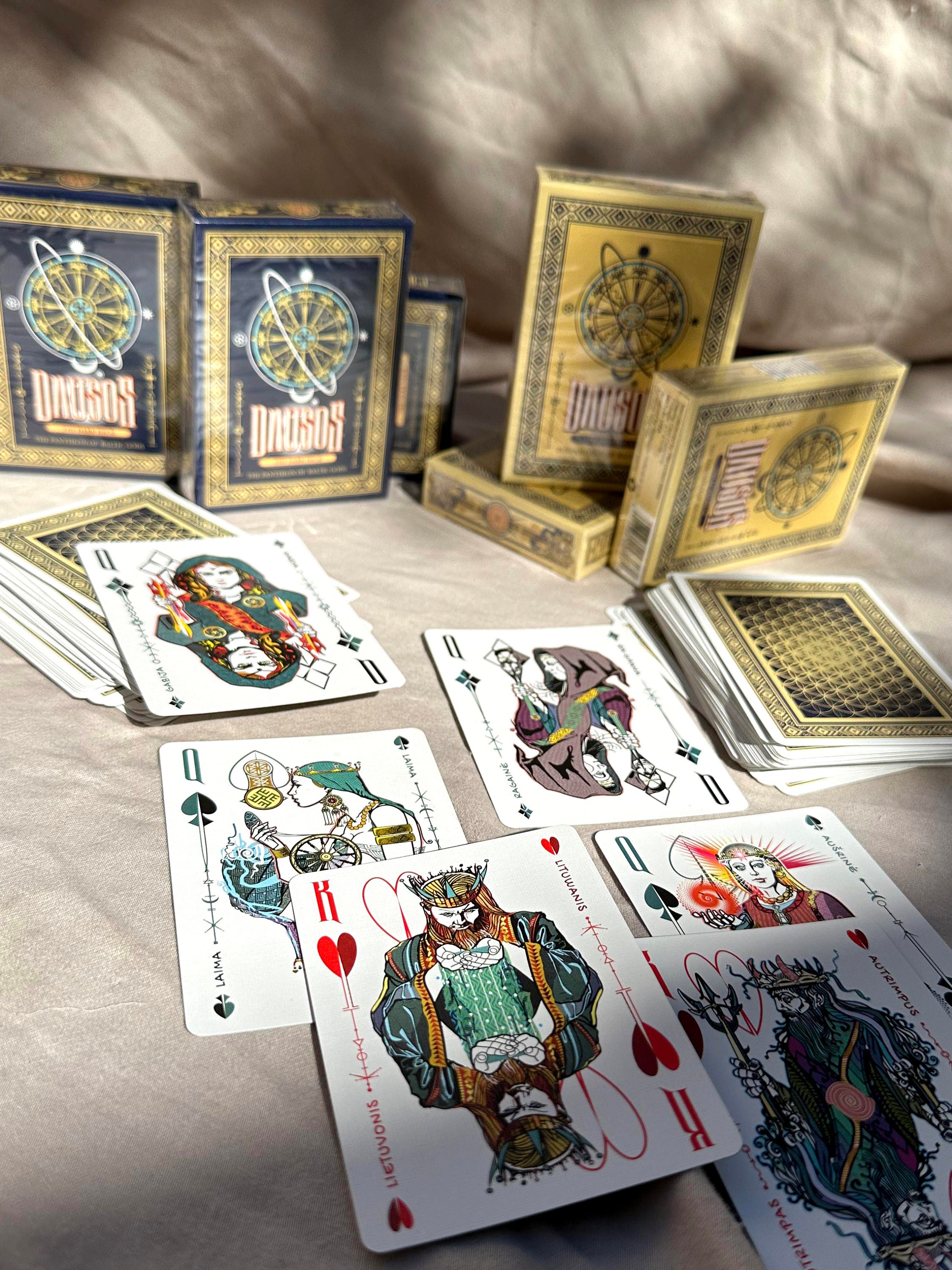 Dausos PAIR Custom Playing Card Decks Lithuanian Ancient Deities Baltic ...