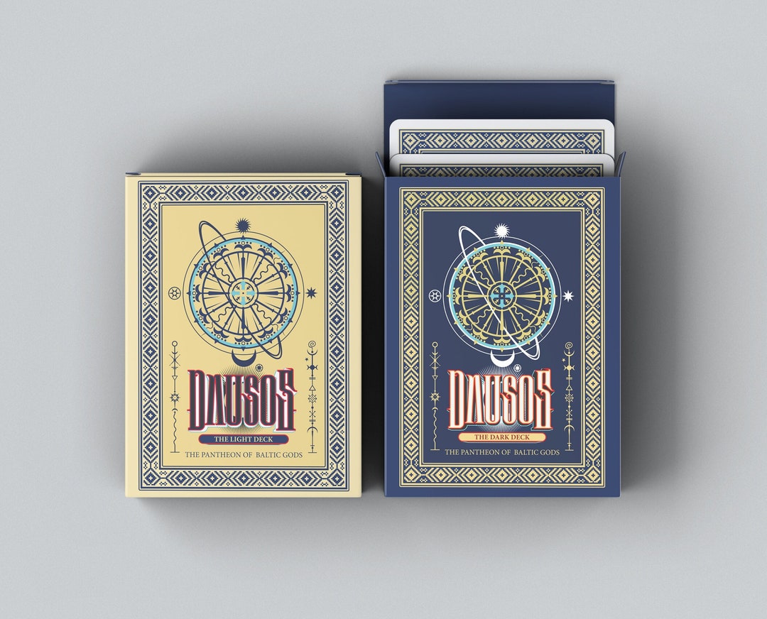 Dausos PAIR Custom Playing Card Decks Lithuanian Ancient Deities Baltic ...