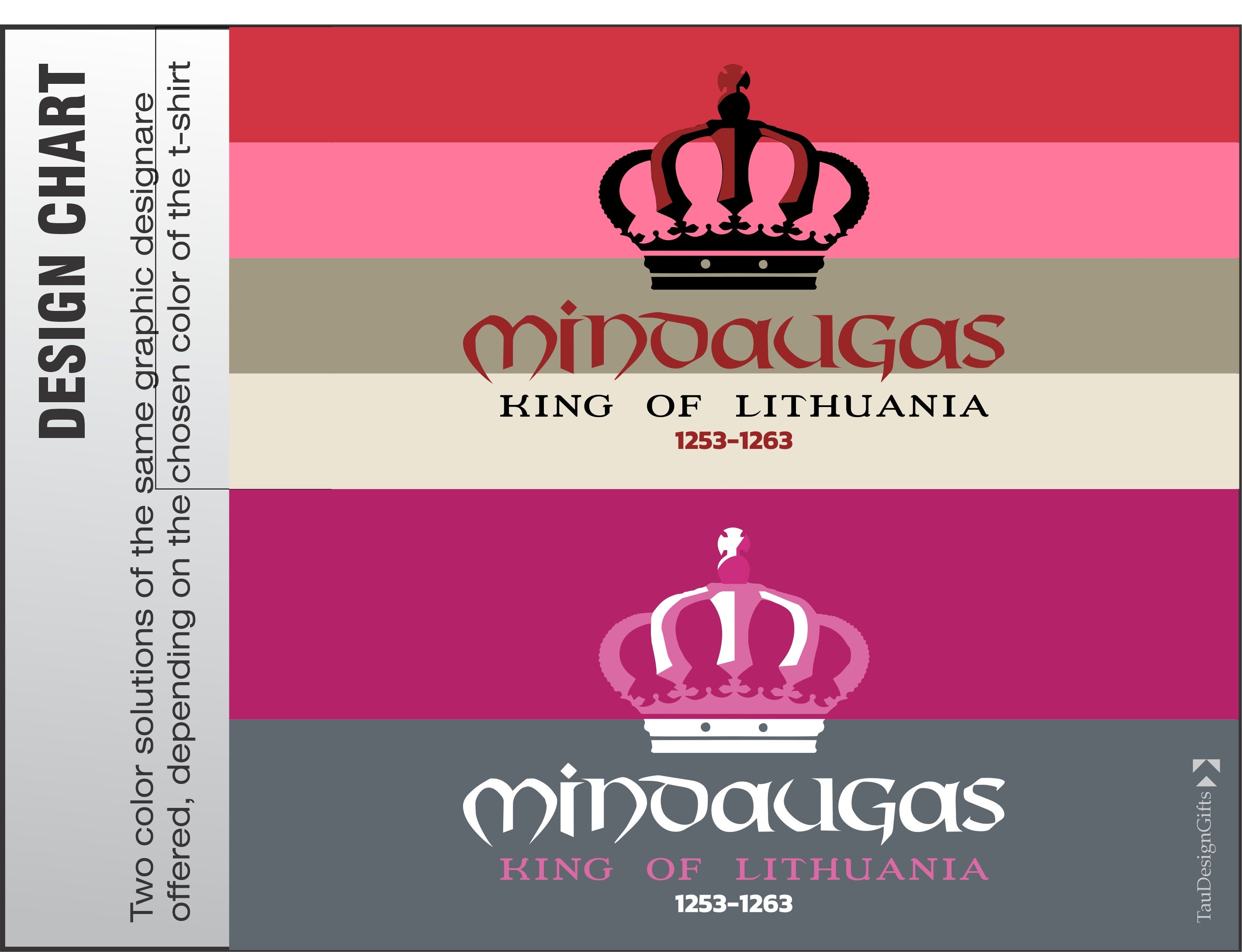 Mindaugas King of Lithuania T-shirt Medieval Crown Vintage Graphic ...