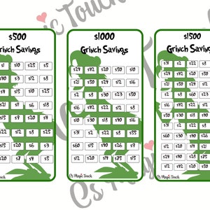 Grinchhhh Days Till Christmas Bundle Savings Challange and Laminated A6 ...