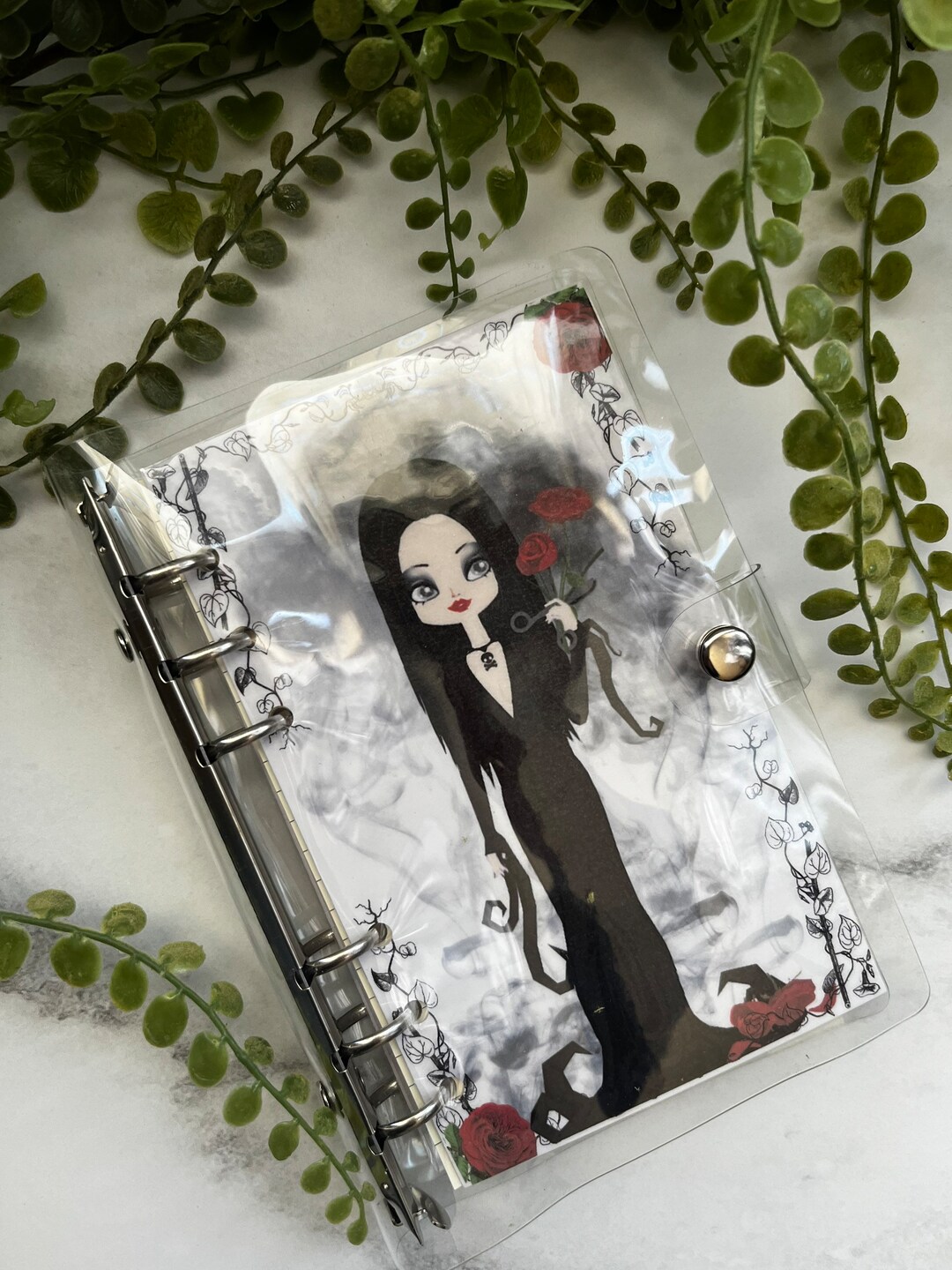 Morticia Inspired Clear A6 Budget Binderclear Cash Booka6 Dashboardsa6 ...