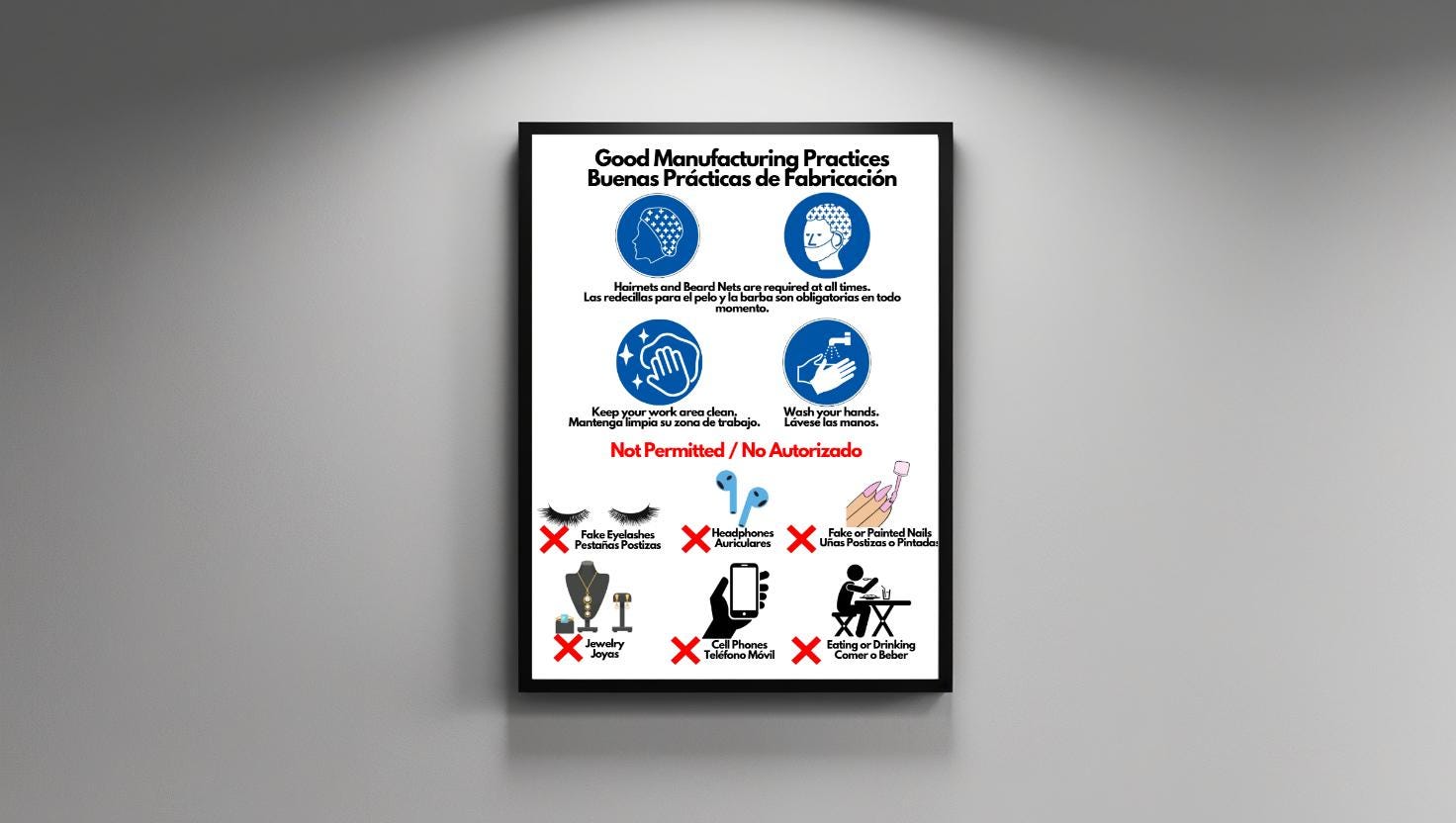 PRINTABLE Good Manufacturing Practices (gmps) Facility Sign | Instant ...