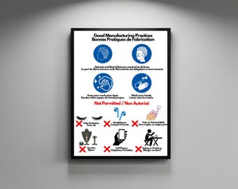 PRINTABLE Good Manufacturing Practices (gmps) Facility Sign | Instant ...