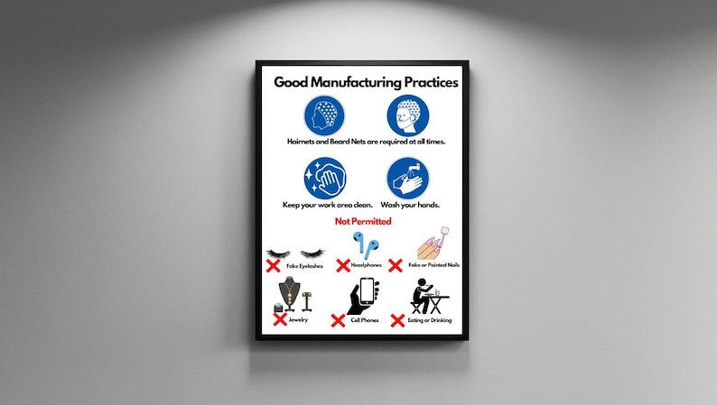 PRINTABLE Good Manufacturing Practices (gmps) Facility Sign | Instant ...