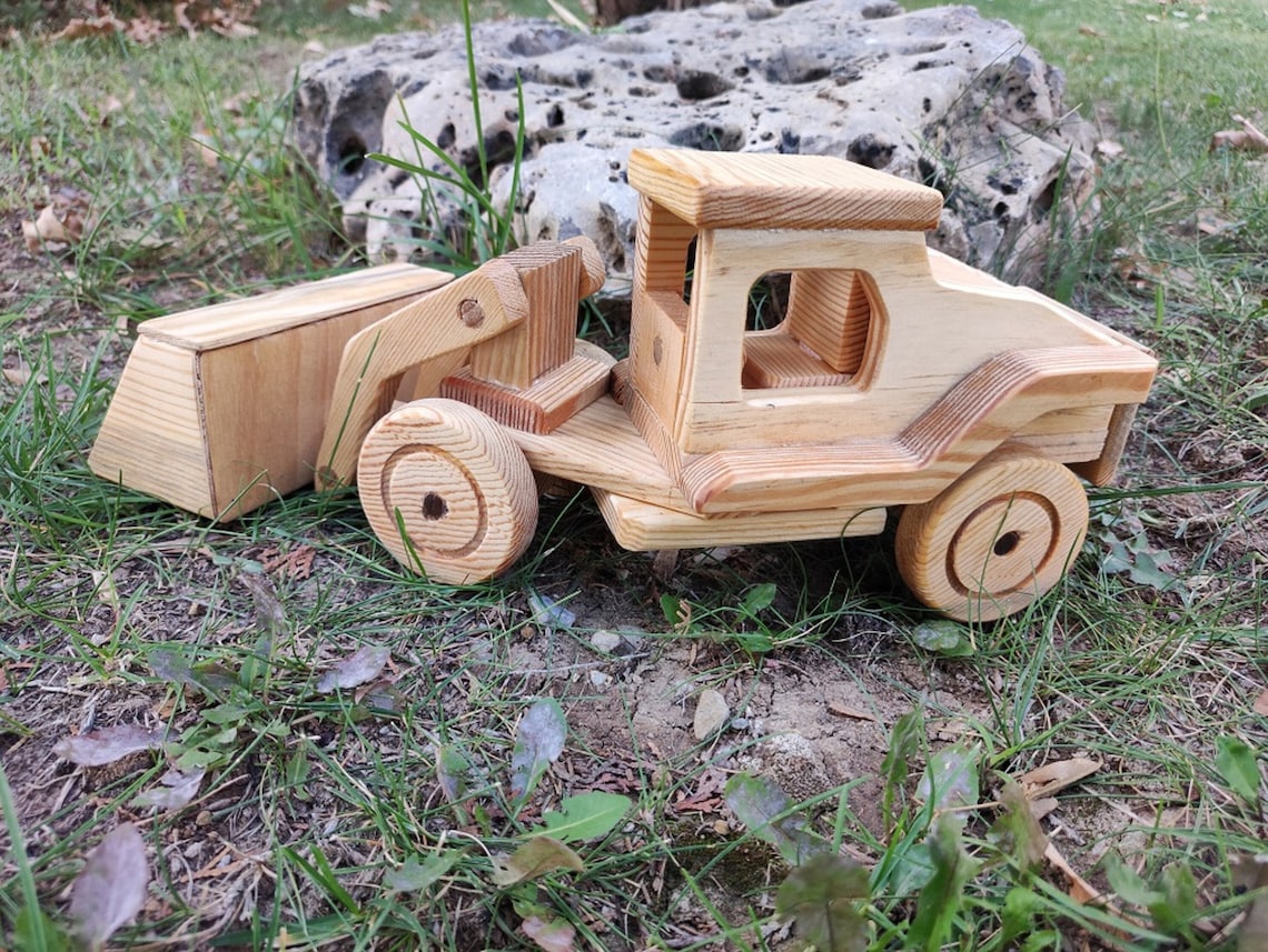 Wooden Toy Excavator Wood Toy Digger Gift for Kids - Etsy