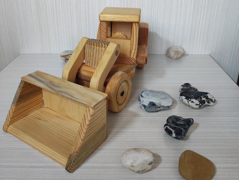 Wooden Toy Excavator Wood Toy Digger Gift for Kids - Etsy