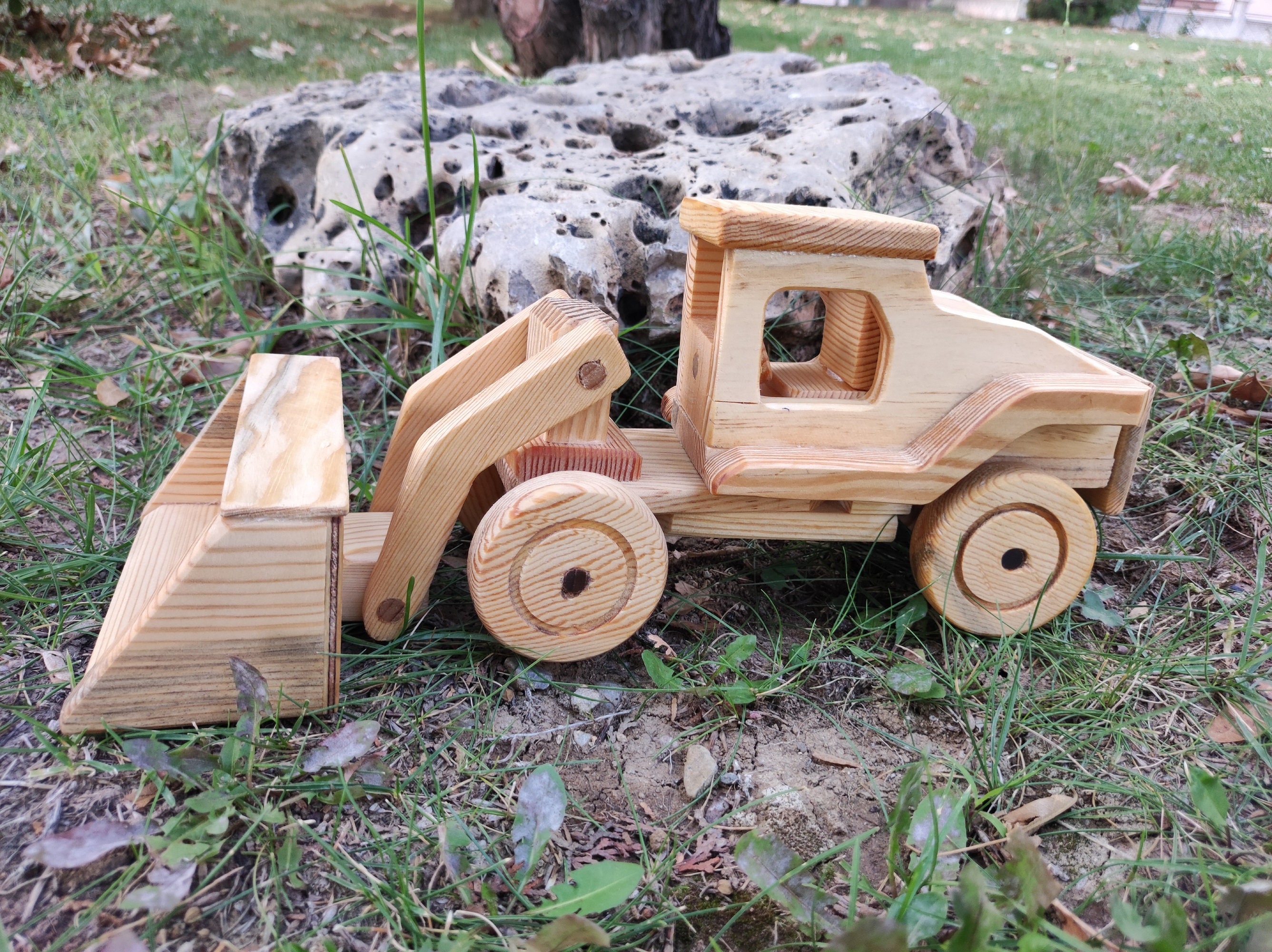 Wooden Toy Excavator Wood Toy Digger Gift for Kids - Etsy