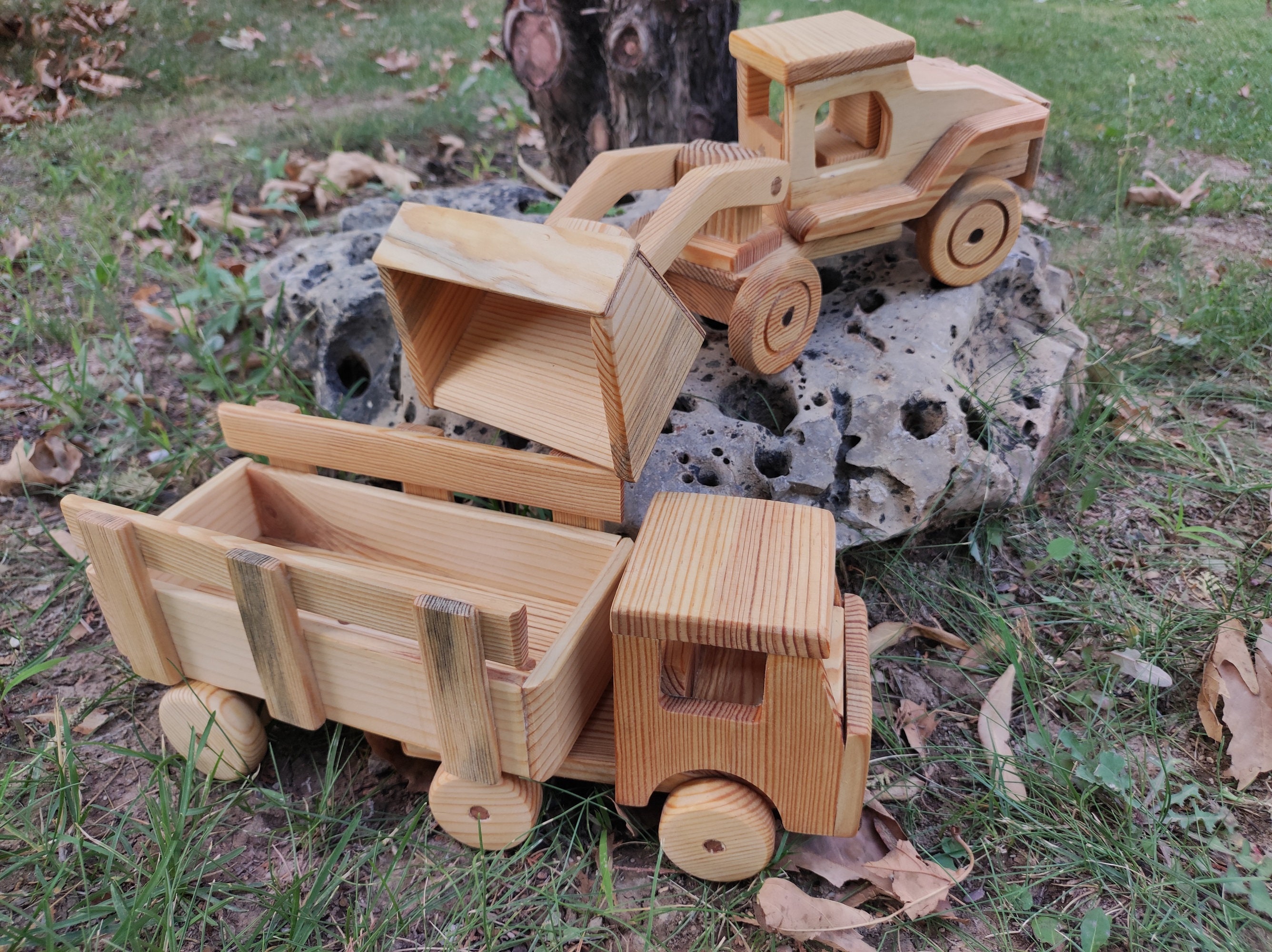 Wooden Toy Excavator Wood Toy Digger Gift for Kids - Etsy