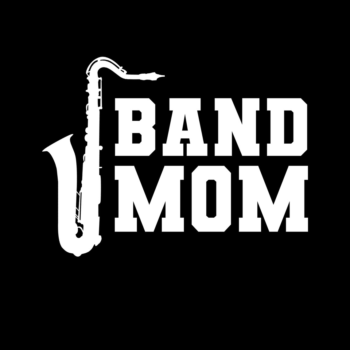 BAND MOM DAD Marching Band Decal | Saxophone | Marching Band Sticker ...