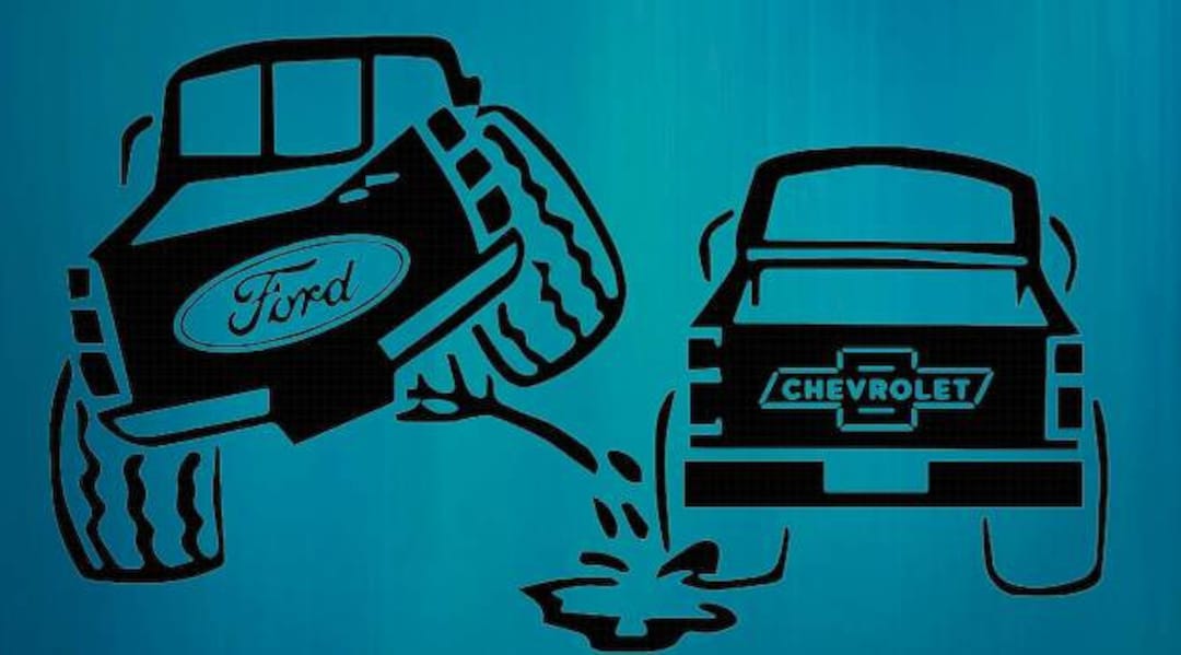 Ford Pee on Chevy Vinyl Decal Window Decal Truck Decal - Etsy