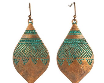 Rustic Earrings | Etsy