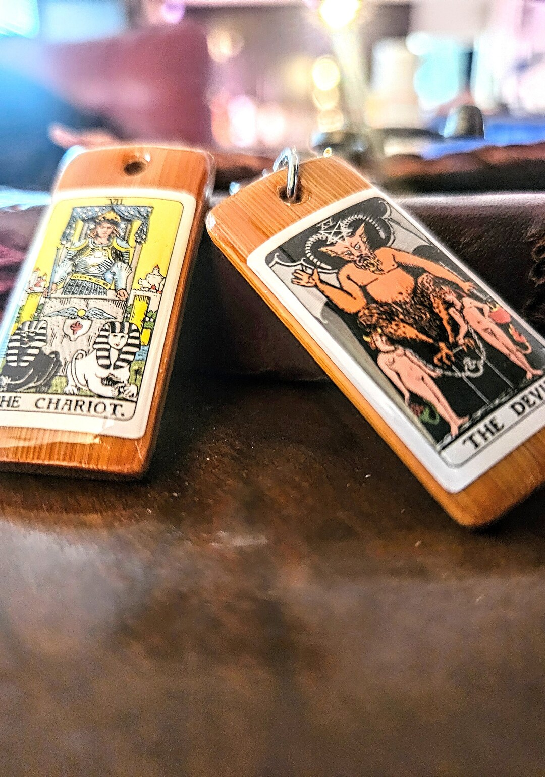 Tarot Card Keychain - Etsy