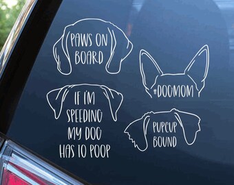 Dog Ear Car Decal - Etsy