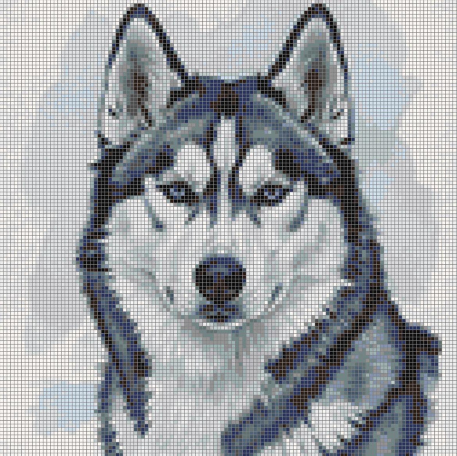 Husky Cross Stitch Pattern Printable PDF - Etsy