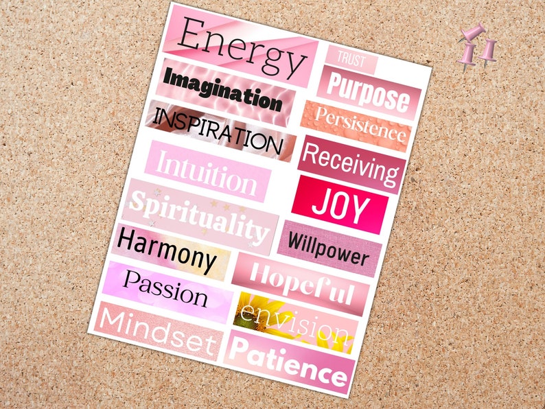 Vision Board Kit, Vision Board Printables, Printable Magazine Words ...