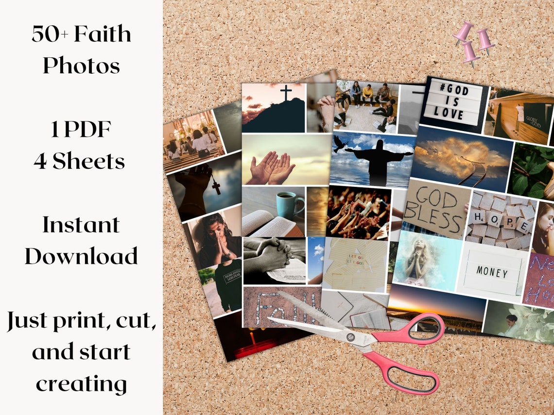 Faith Over Fear Vision Board Kit, Vision Board Printables, Printable ...