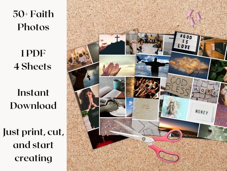Faith Over Fear Vision Board Kit, Vision Board Printables, Printable ...