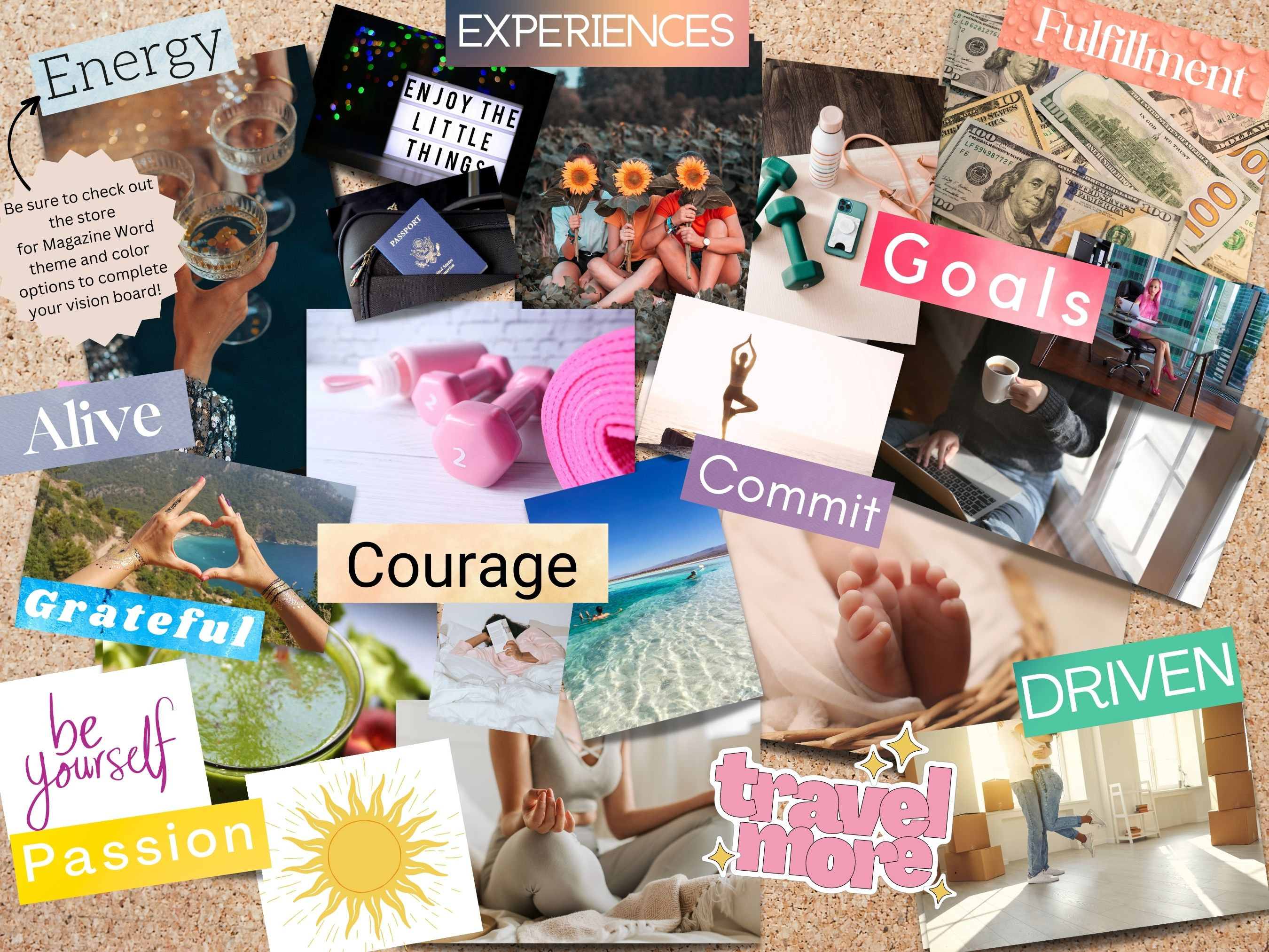 Vision Board Kit, Vision Board Printables, Vision Board Template ...