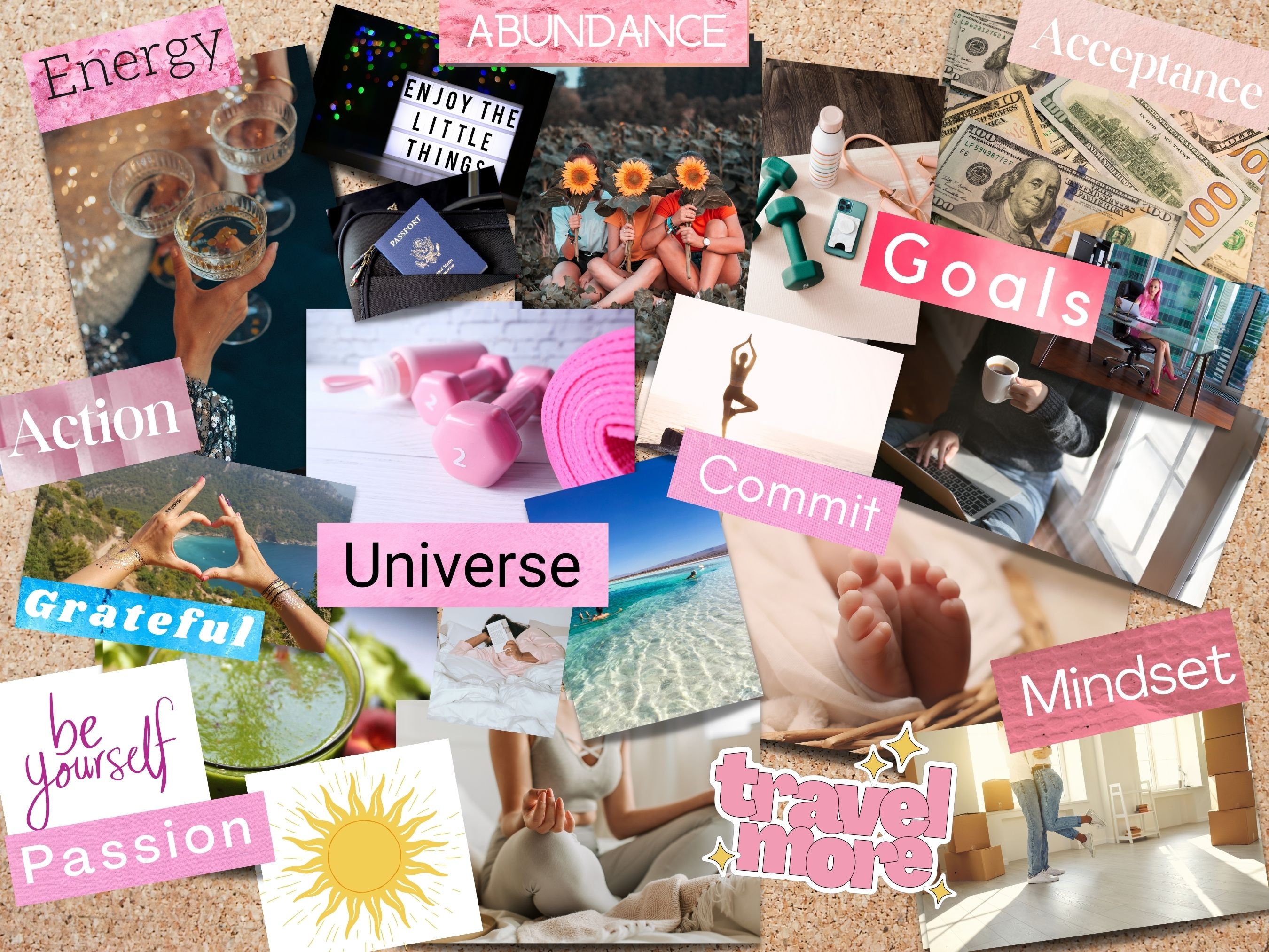 Vision Board Kit, Vision Board Printables, Printable Magazine Words ...