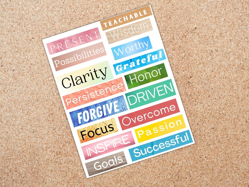 Vision Board Kit, Vision Board Printables, Printable Magazine Words ...