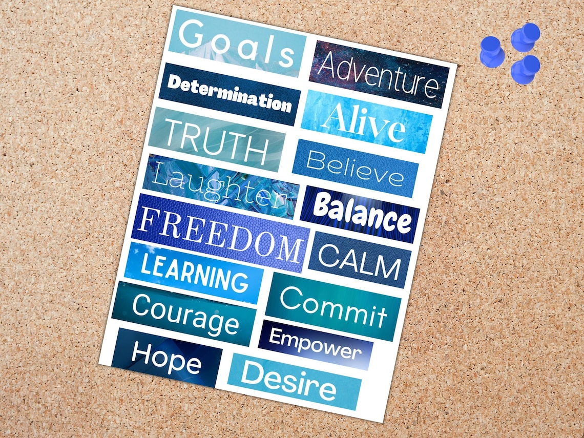 Vision Board Kit, Vision Board Printables, Printable Magazine Words ...