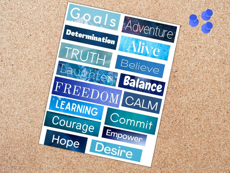 Vision Board Kit, Vision Board Printables, Printable Magazine Words ...