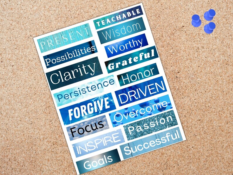 Vision Board Kit, Vision Board Printables, Printable Magazine Words ...