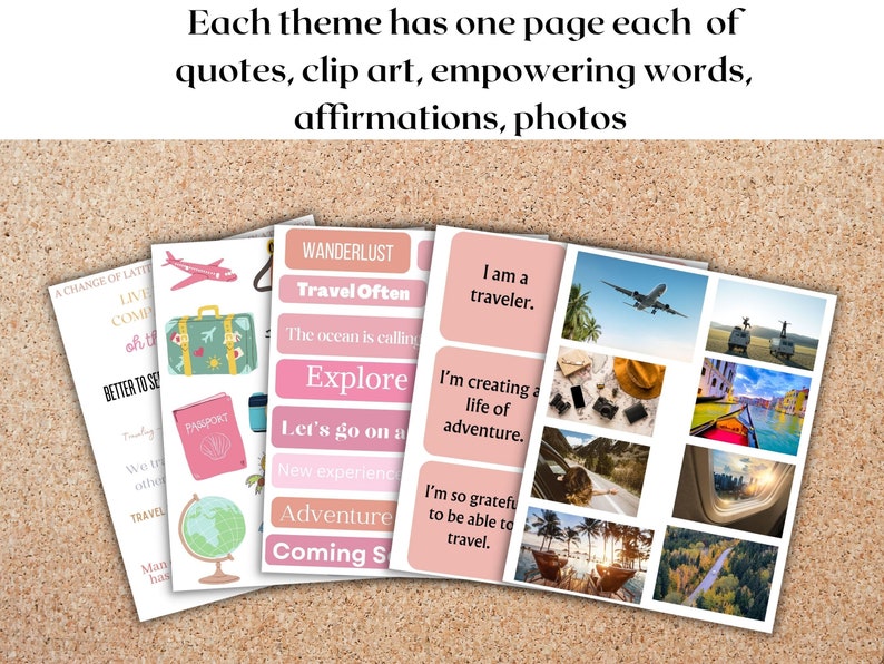 Vision Board Kit, Vision Board Printables, Printable Magazine Words ...