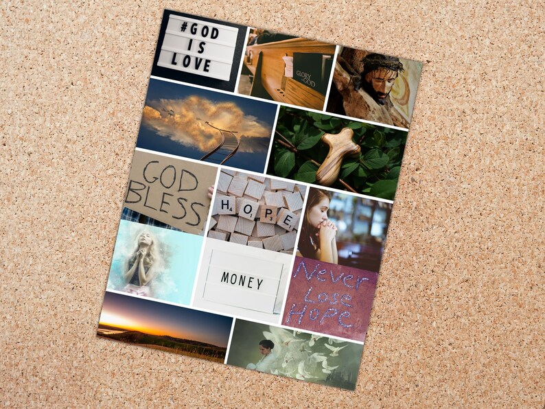 Faith Over Fear Vision Board Kit, Vision Board Printables, Printable ...