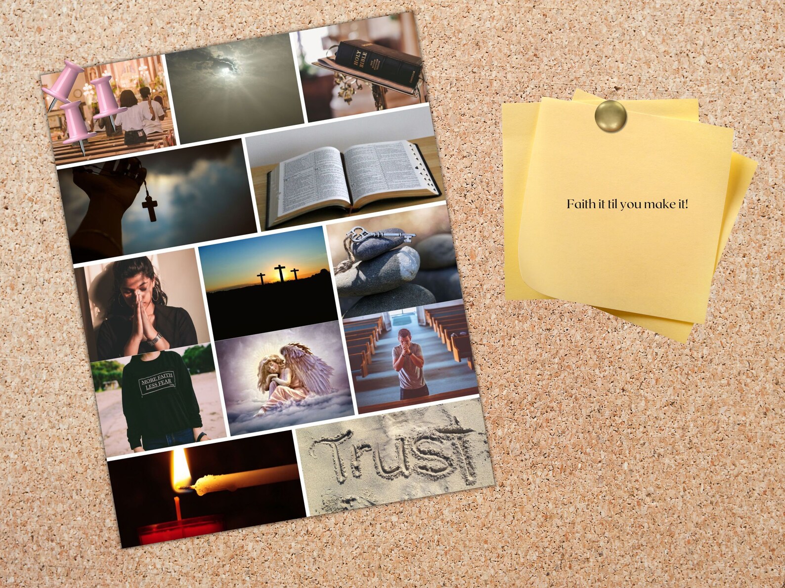 Faith Over Fear Vision Board Kit, Vision Board Printables, Printable ...