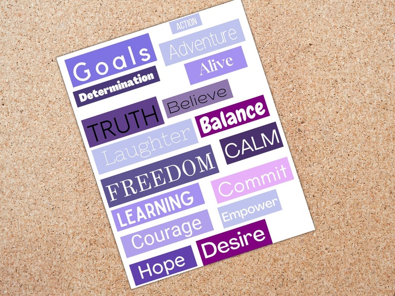 Vision Board Kit, Vision Board Printables, Printable Magazine Words ...
