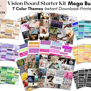 Vision Board Kit, Vision Board Printables, Printable Magazine Words ...