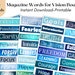 Vision Board Kit, Vision Board Printables, Printable Magazine Words ...