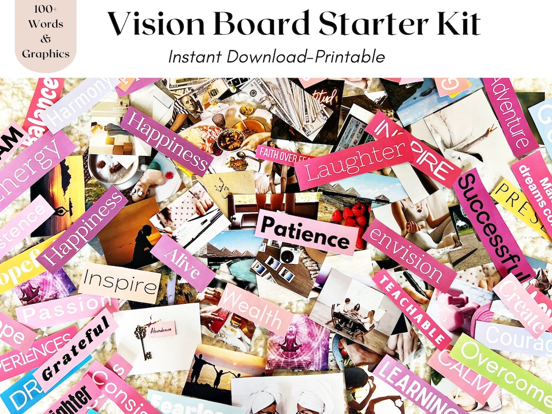 Vision Board Kit, Vision Board Printables, Vision Board Template ...