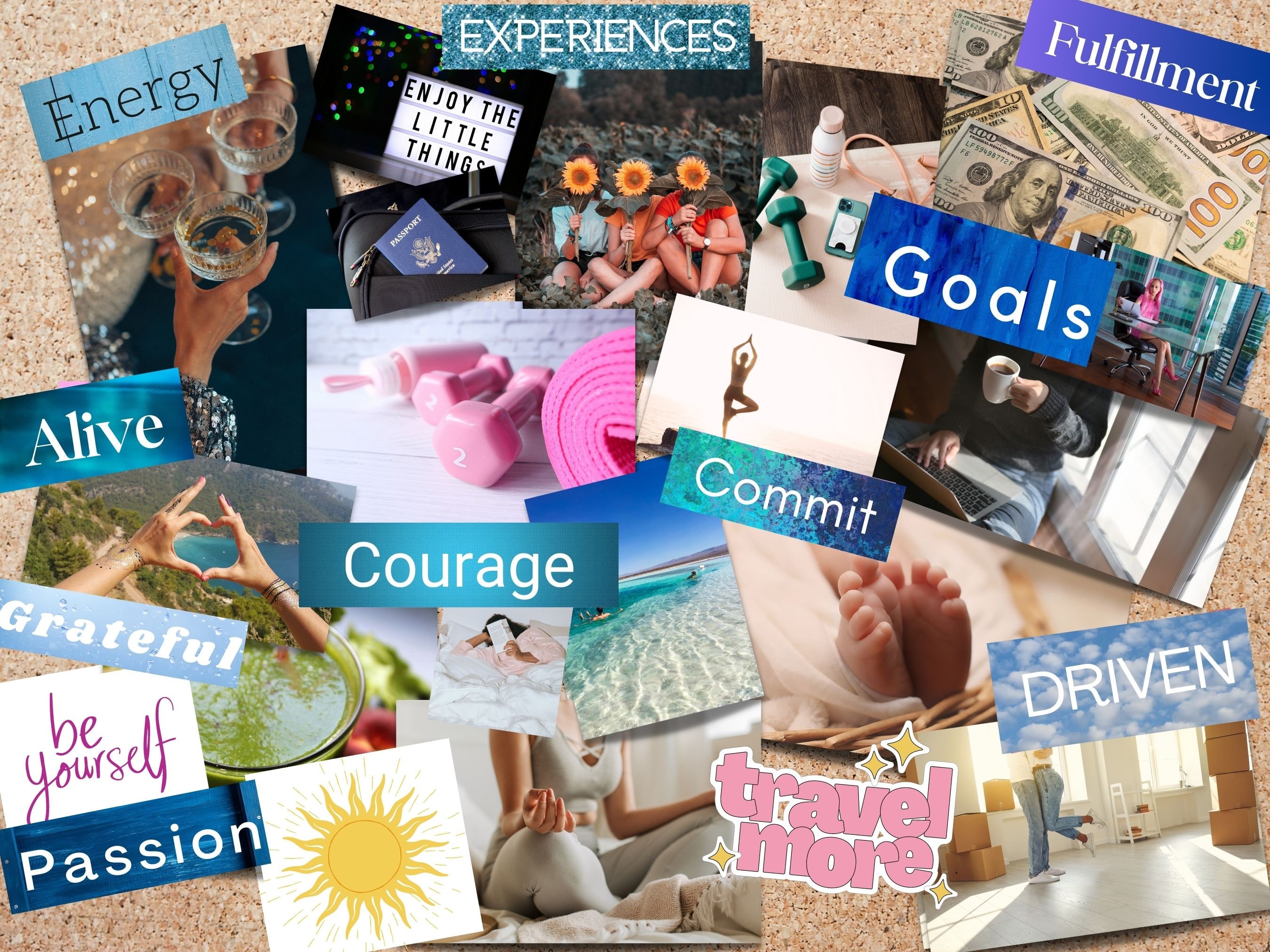 Vision Board Kit, Vision Board Printables, Printable Magazine Words ...