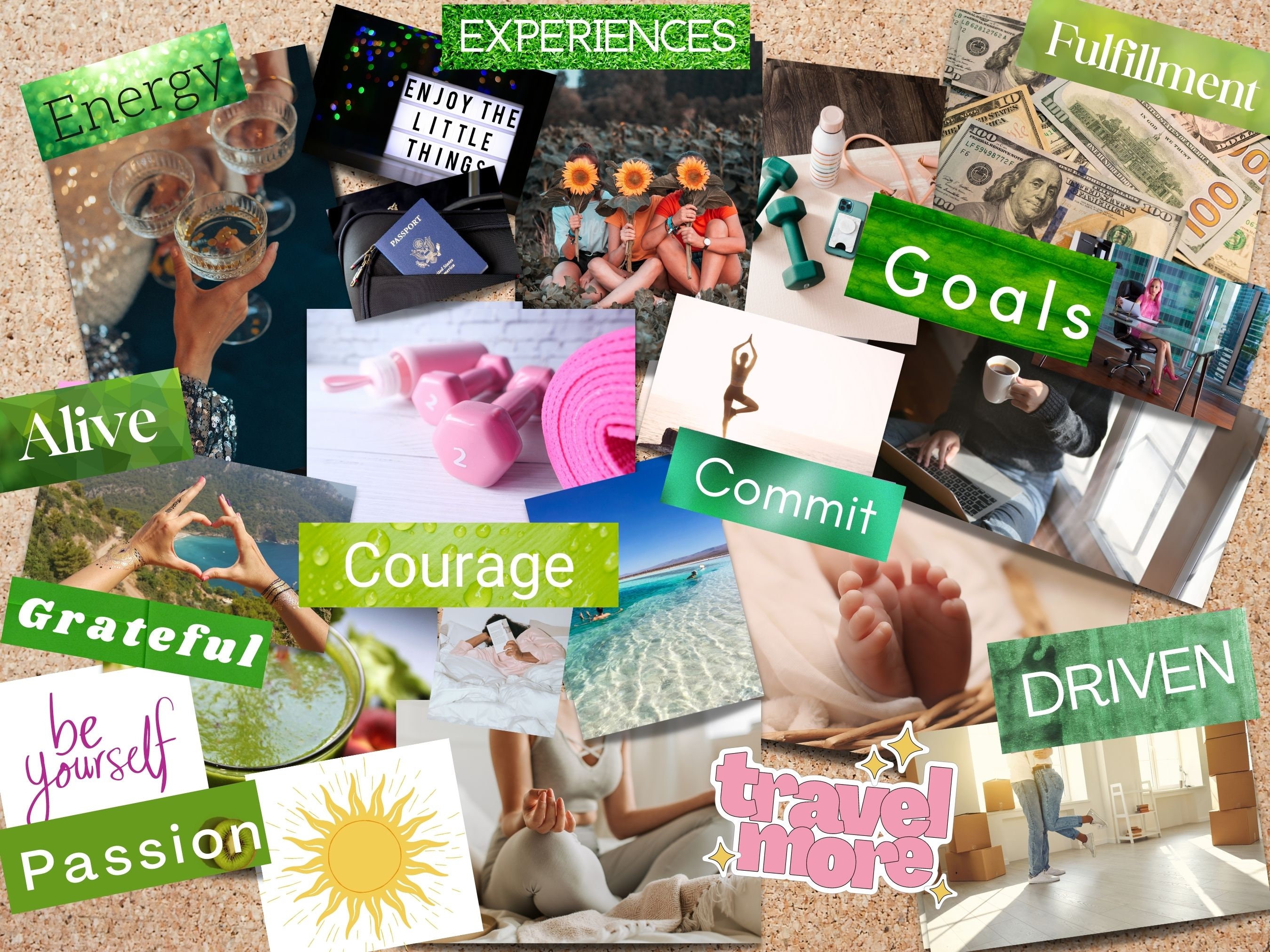 Vision Board Kit, Vision Board Printables, Printable Magazine Words ...