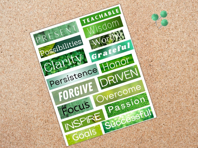 Vision Board Kit, Vision Board Printables, Printable Magazine Words ...